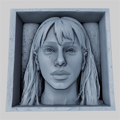 3d File Lady Gaga Head Relief Singer 🧑‍🎤 ・3d Printer Model To Download