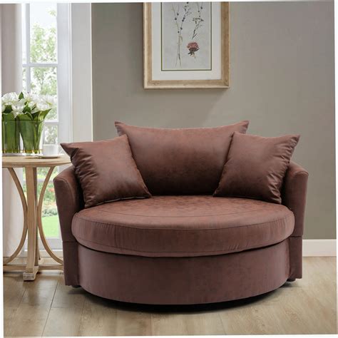 Hokku Designs Growalt 5157w Swivel Barrel Chair Large Single Sofa