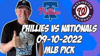 Philadelphia Phillies Vs Washington Nationals 91022 Mlb Free Pick Free Mlb Betting Tips By
