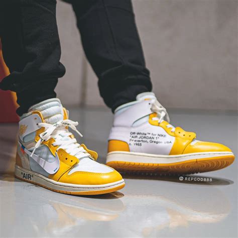 白黄 Off White X Aj1 上脚照首次曝光！颜值太高了！ 球鞋资讯 Flightclub中文站sneaker球鞋资讯第一站
