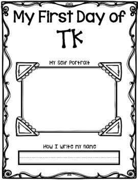 First Day Of Tk Self Portrait By Creative In Primary Tpt