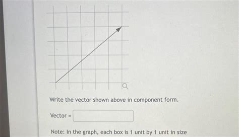 Solved Write the vector shown above in component form. | Chegg.com