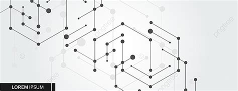 geometric hexagon connect with connected line and dots background