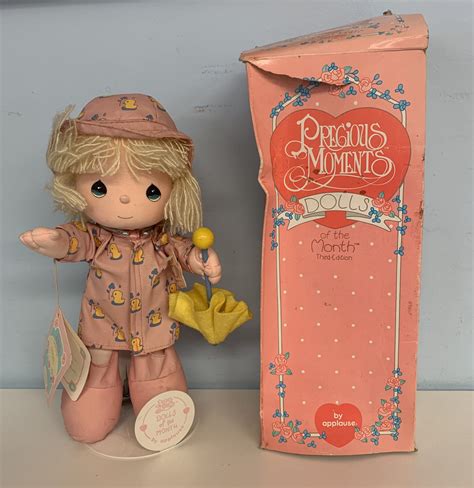 Vintage Precious Moments Doll Of The Month April By Applause 1988 W