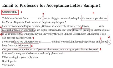Formal Email Format To Professor