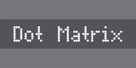 Dot Matrix Font Zillion