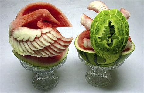 Watermelon Carvings By Takashi Itoh