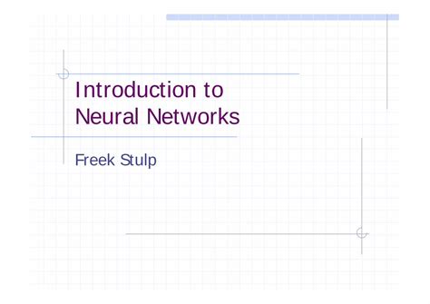 pdf introduction to neural networks in tum de · introduction to