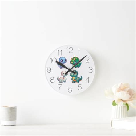 Dino Clock Zazzle