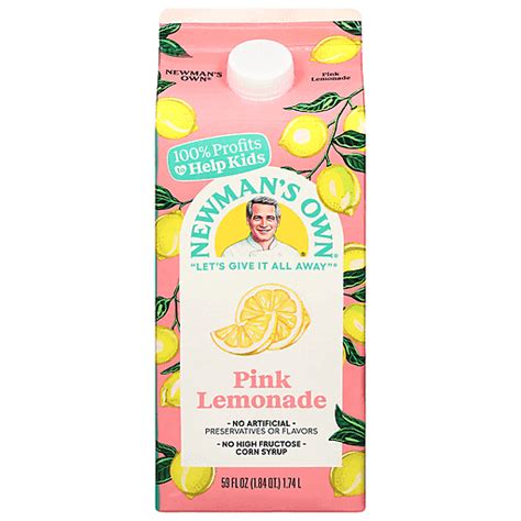 Newmans Own Pink Lemonade 59 Fl Oz Lemonade Lees
