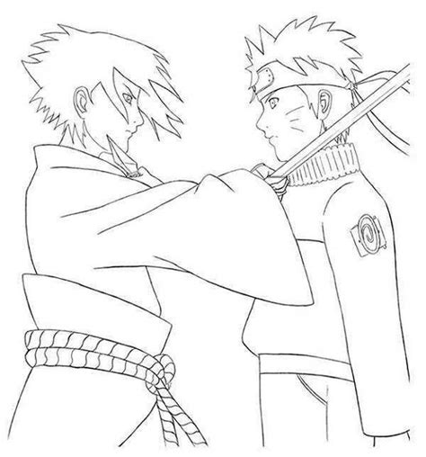 Naruto Vs Sasuke Coloring Pages