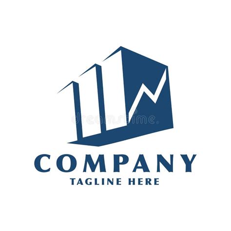 Logo Data Analysis Building Template In Blue Color Stock Vector Illustration Of Graph Library