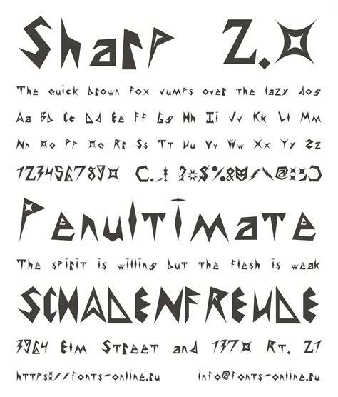 Sharp 20 Font