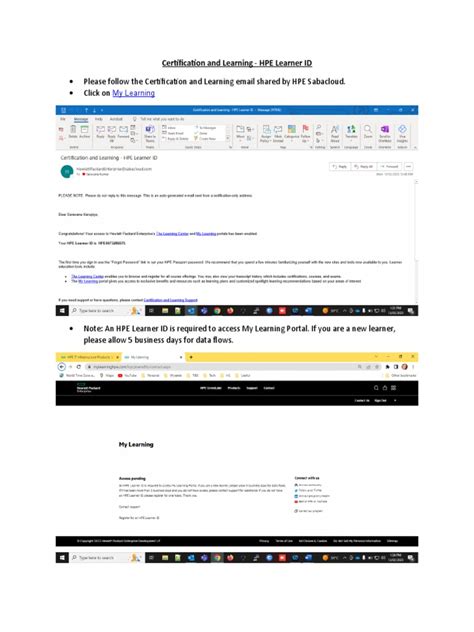 Certification And Learning Hpe Learner Id Pdf