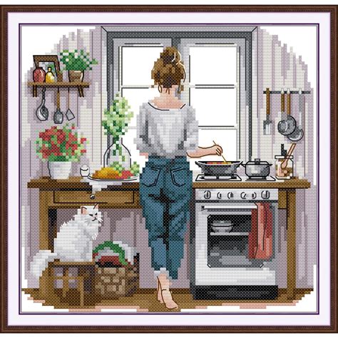 Joy Sunday 1114ct Stamped Cross Stitch Kits Cross Stitch Diy Hand