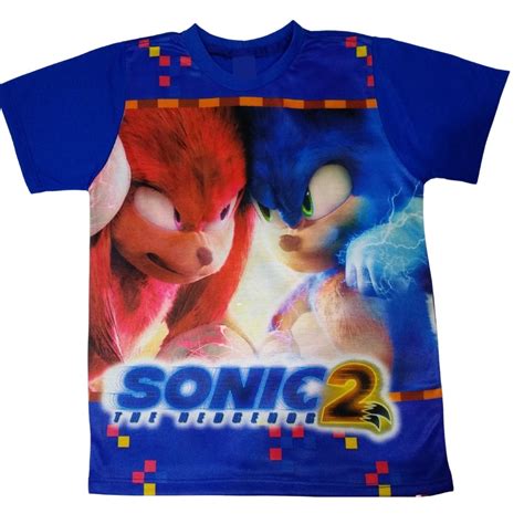 Camisa Camiseta Infantil Sonic Personagens Manga Curta Pronta Entrega