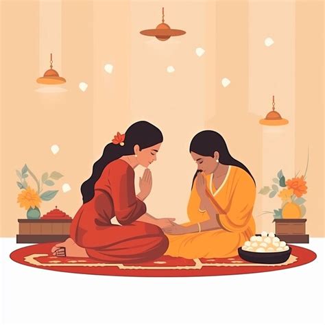 Premium Photo Bhai Tika Celebration Festival Of Sibling Bonding And Love