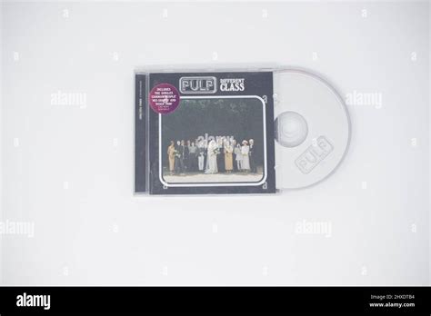 Pulp Different Class Album Cover With Cd On White Background Stock
