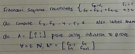 Solved Fibonacci Sequence Recursively Fon A Fo Chegg