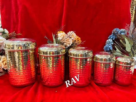 Round Brass Storage Container Set Capacity 250 Ml At Best Price In Jaspur