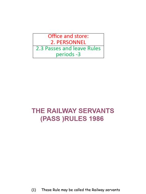 23 Pass And Leave Rule Pdf Kilogram Salary