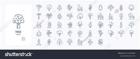 Tree Vector Icons Wooden Trunk Outline Stock Vector Royalty Free