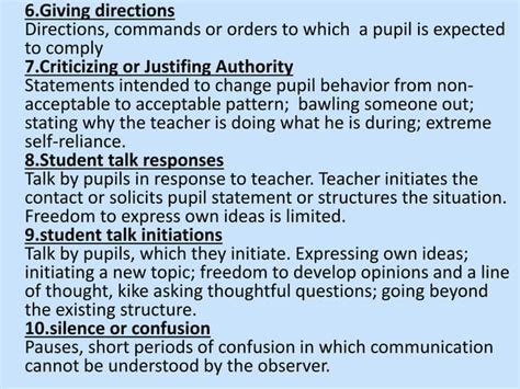 Flanders Interaction Analysis System Pptx