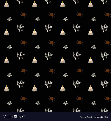 Halloween Spider Web Pattern Seamless Royalty Free Vector