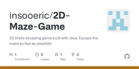 Github Insooeric2d Maze Game 2d Maze Escaping Game Built With Java