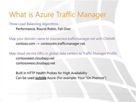 Microsoft Azure Traffic Manager Pptx