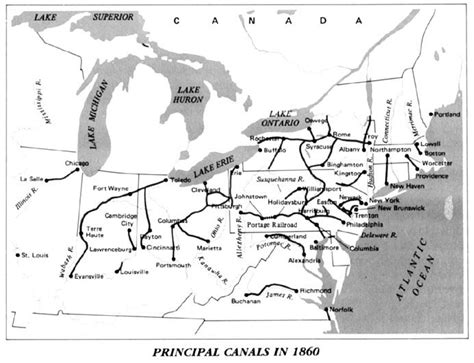 1860 Principal Us Canals