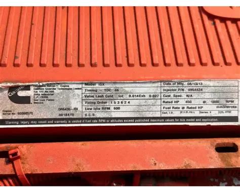 Cummins Isx Engine Assembly In Elkton Maryland 9 999 99 P 85934