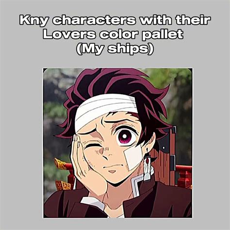 Kny Characters With Their Lovers Color Palette Demonslayer