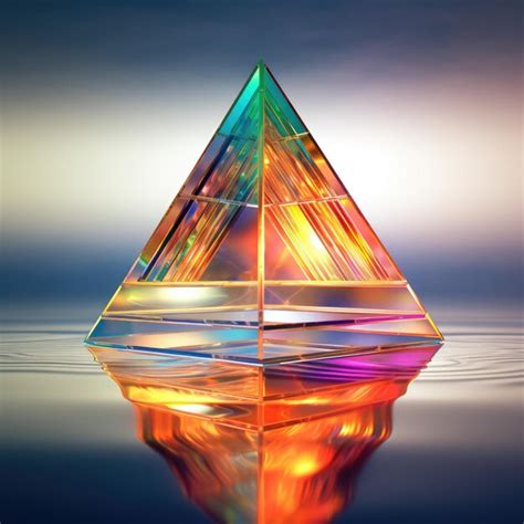 Premium Ai Image Triangular Prism Reflections