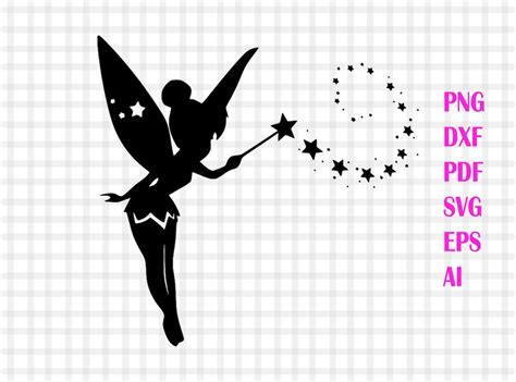 Tinkerbell Svg Cut Files For Criicuttinkerbell Silhouette Etsy