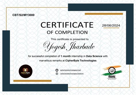 yogesh jharbade on linkedin datascience internshipcompletion