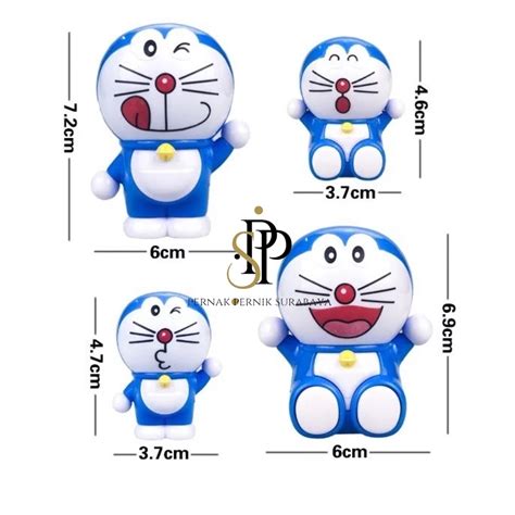 Jual [1 Set Isi 4] Doraemon Miniatur Kue Tart Cake Decoration Dekorasi
