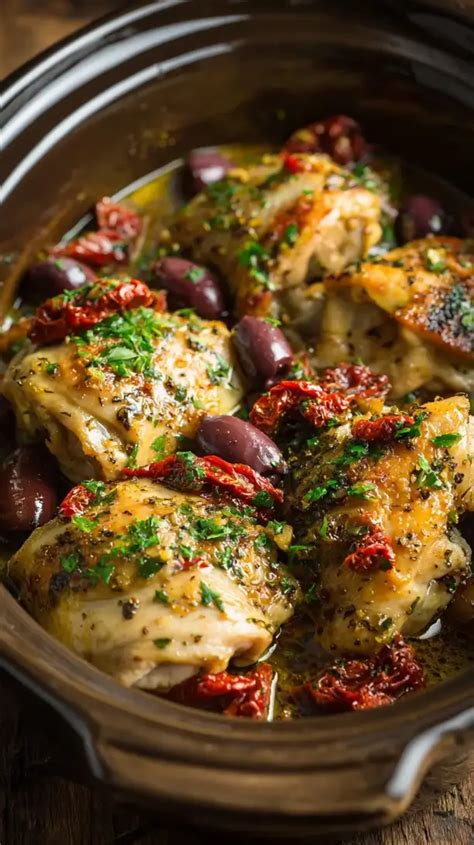 Crockpot Mediterranean Chicken