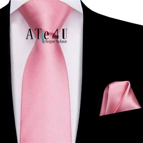 Blush Pink Tie And Pocket Square Groom Wedding Ties Pink Ties For