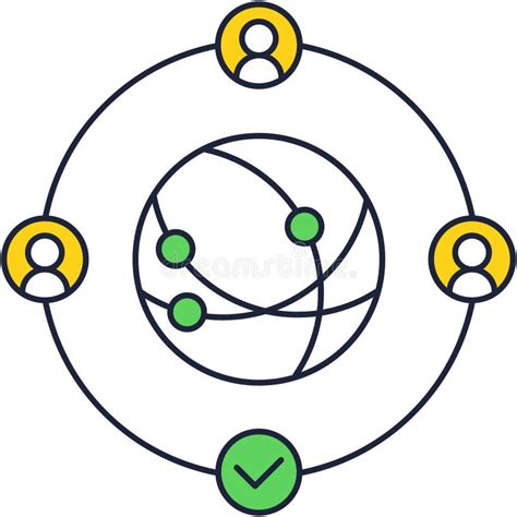 Global Communication Icon Vector Isolated On White Stock Illustration