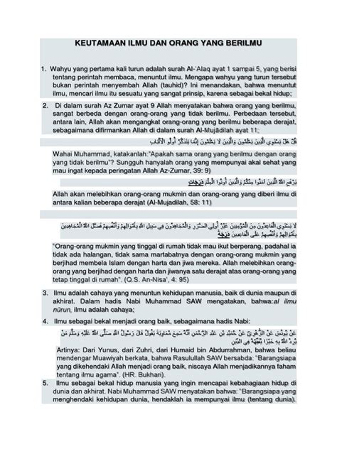 Keutamaan Menuntut Ilmu Dalam Islam Pdf
