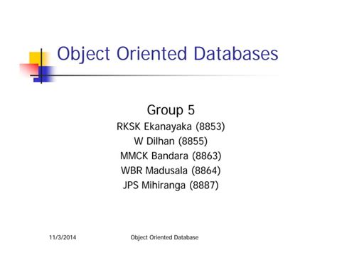 Object Oriented Databases Pdf