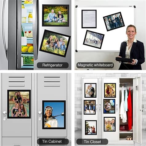 2 Pack Magnetic Picture Frames With Self Adhesive Backing