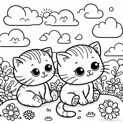 Omalovánky Kočičky K Vytisknutí Zdarma