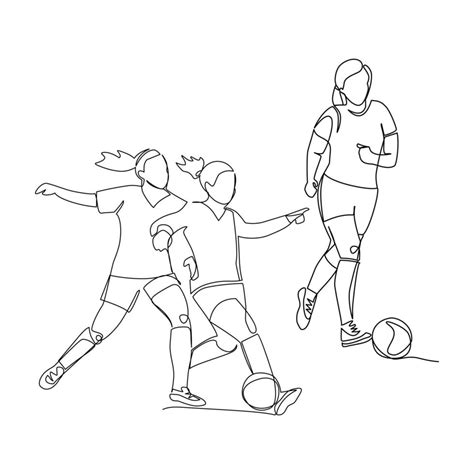 How To Draw A Girl Playing Soccer
