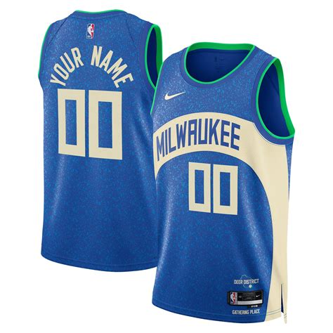 Milwaukee Bucks 2023 24 Swingman City Edition Custom Jersey All