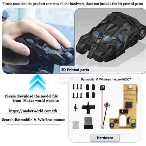 For Bambu Lab Mouse Kit Hardware Bambu Lab Wireless Mouse 002 Diy Model