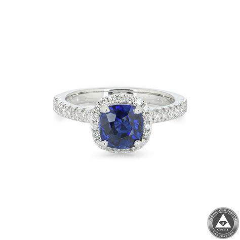 White Gold Sapphire And Diamond Ring Rich Diamonds