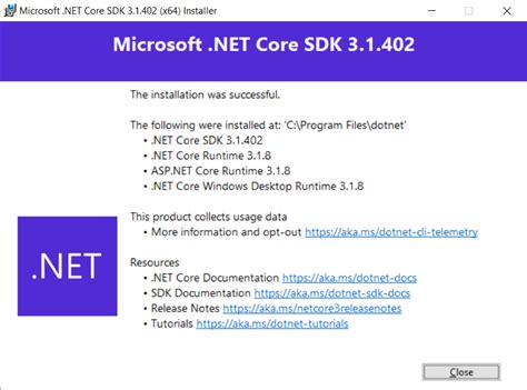 NET Core In Windows