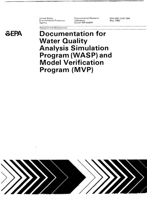Pdf Documentation For Water Quality Analysis Simulation Program Wasp And Model Verification